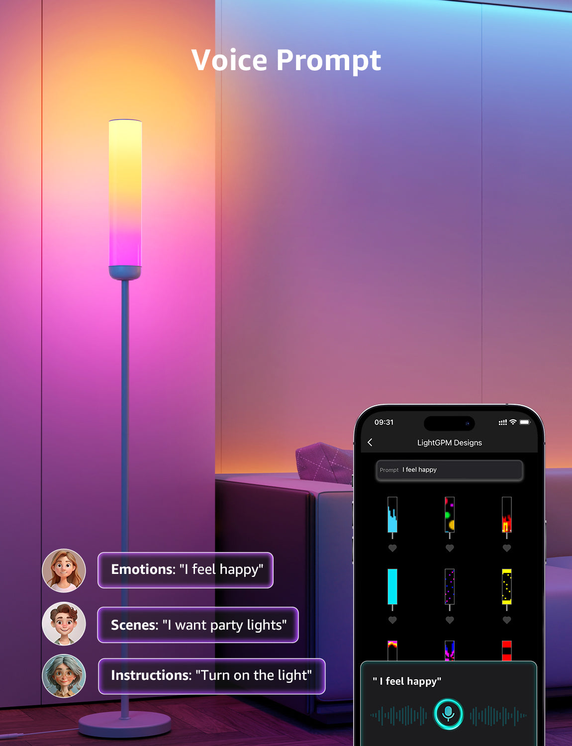 Lepro O1 AI Smart Floor Lamp | Modern RGB Floor Light with AI – Lepro US