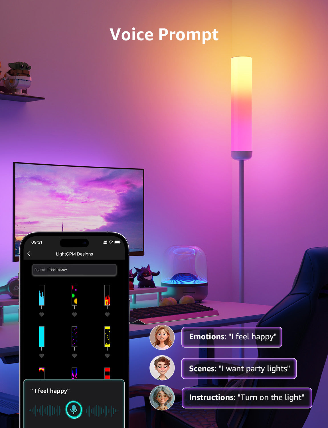 Lepro O1 AI Smart Floor Lamp | Modern RGB Floor Light with AI – Lepro US