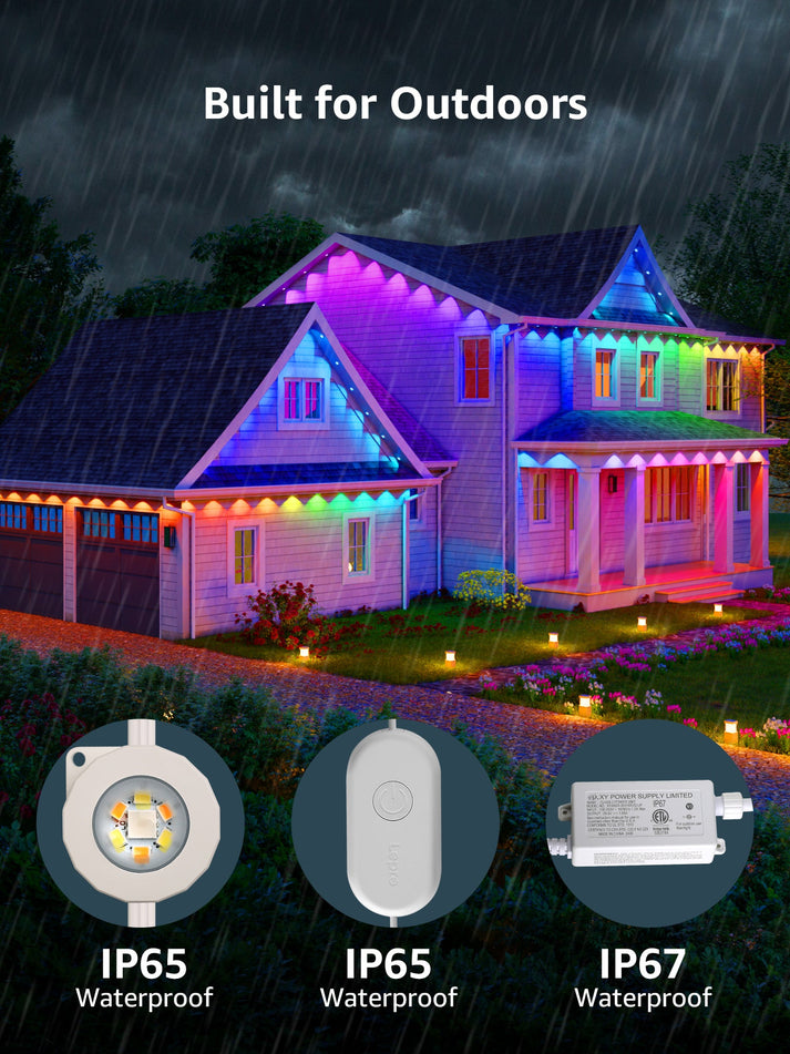 Lepro E1 AI Permanent Outdoor Lights | Holiday & Year-Round Decor ...